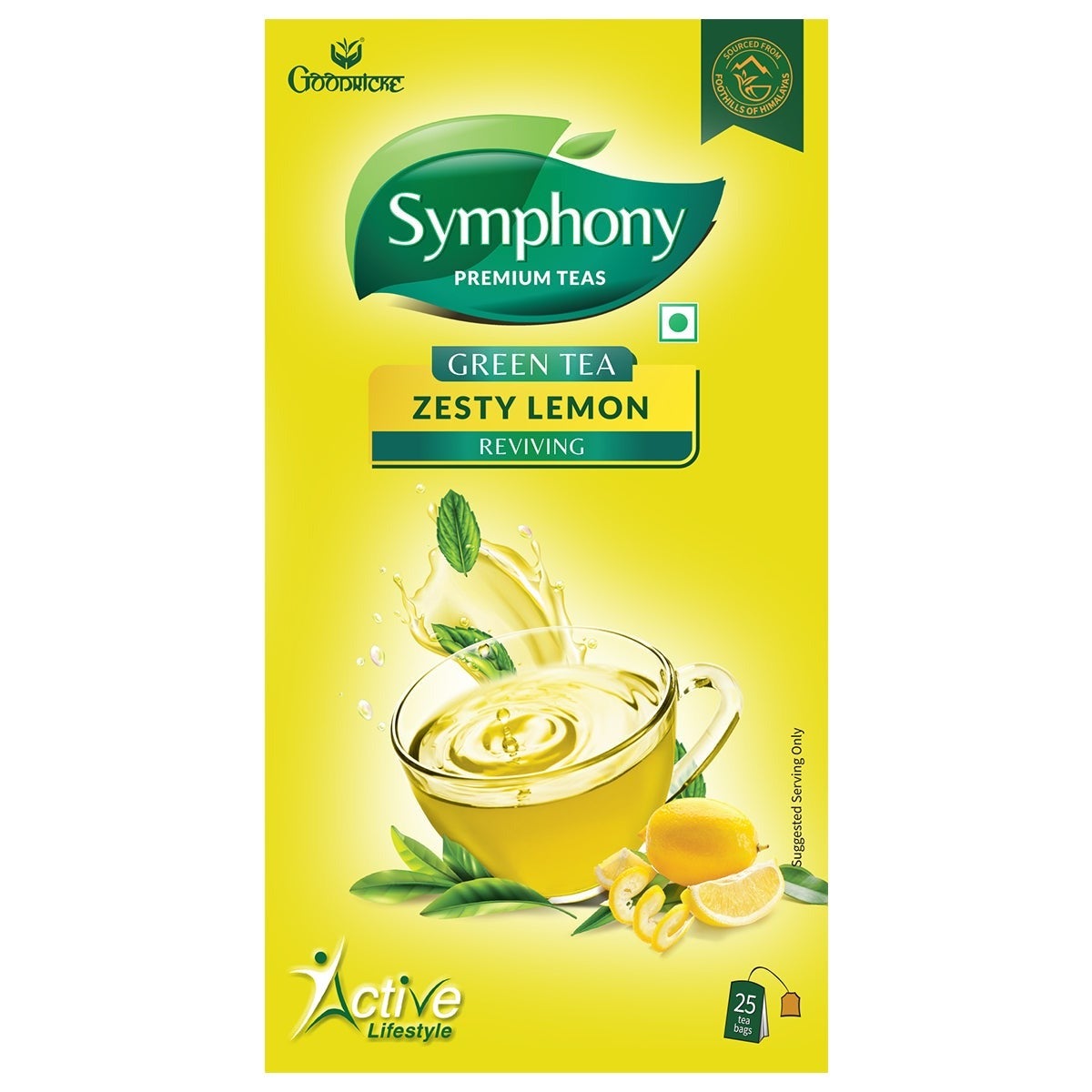Shop Symphony Zesty Lemon Green Tea, 25 Bags - Goodricke Tea